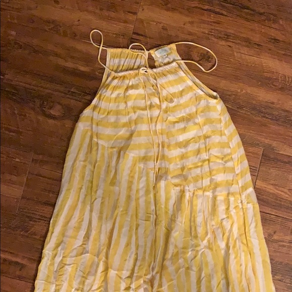 Gillia | Dresses | Gillia Hawaii Yellow Stripped Maxi Dress | Poshmark